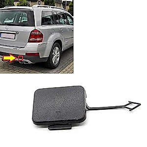 Rear Bumper Tow Hook Black Cover Cap Compatible With MERCEDES Bnez GL-Class X164 GL320 GL350 GL450 2007-2012 1648850523 A1648850523