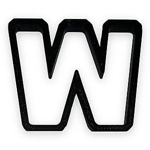 W Capital Block Letter Cookie Cutter with Easy to Push Design (3.5 inch)