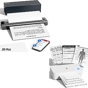 Phomemo Upgraded Ultra-Small Q302 Portable Printer with Mobile Printer, 300dpi Inkless Printer for 8.5 x 11 US Letter Thermal Paper, Compact Printer Compatible with iPhone & Laptop for Office Business