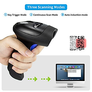 Handheld USB QR Barcode Scanner, NetumScan Wired Automatic 1D 2D Image Bar Code Reader with Adjustable Stand for Store, Supermarket, Warehouse (Wired)