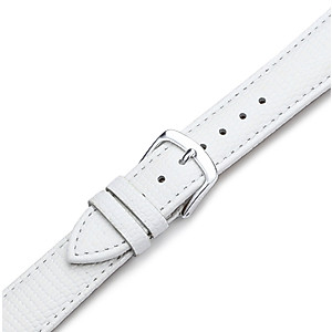 Hadley-Roma 16mm 'Men's' Leather Watch Strap, Color:White (Model: MSM725RT 160)