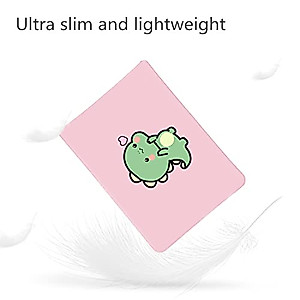 Cute Kissing Dinosaur Laptop Sleeve Case forMacBook Pro 15"/MacBook Pro 16",Soft Leather MacBook Bag Can be Used as Mouse Pad and Laptop Desk Pad,for Women Girl,Pink