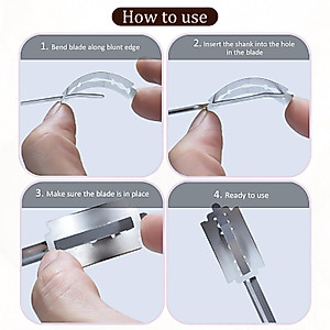 LGDNNYYY Hand Crafted Bread Lame, Utility Bread Scoring Tool/Bread Knives, Stainless Steel Lame Bread Tool Sets for Sourdough Scoring Tool, Sourdough Bread Baking Supplies(10 Blades), Black-white