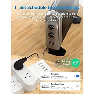 Smart Plug, Meross WiFi Dual Smart Outlet Supports Apple HomeKit, Siri, Alexa, Google Assistant & SmartThings, Voice & Remote Control, 10A, Timer, No Hub Required, 2.4GHz WiFi Only, 1 Pack