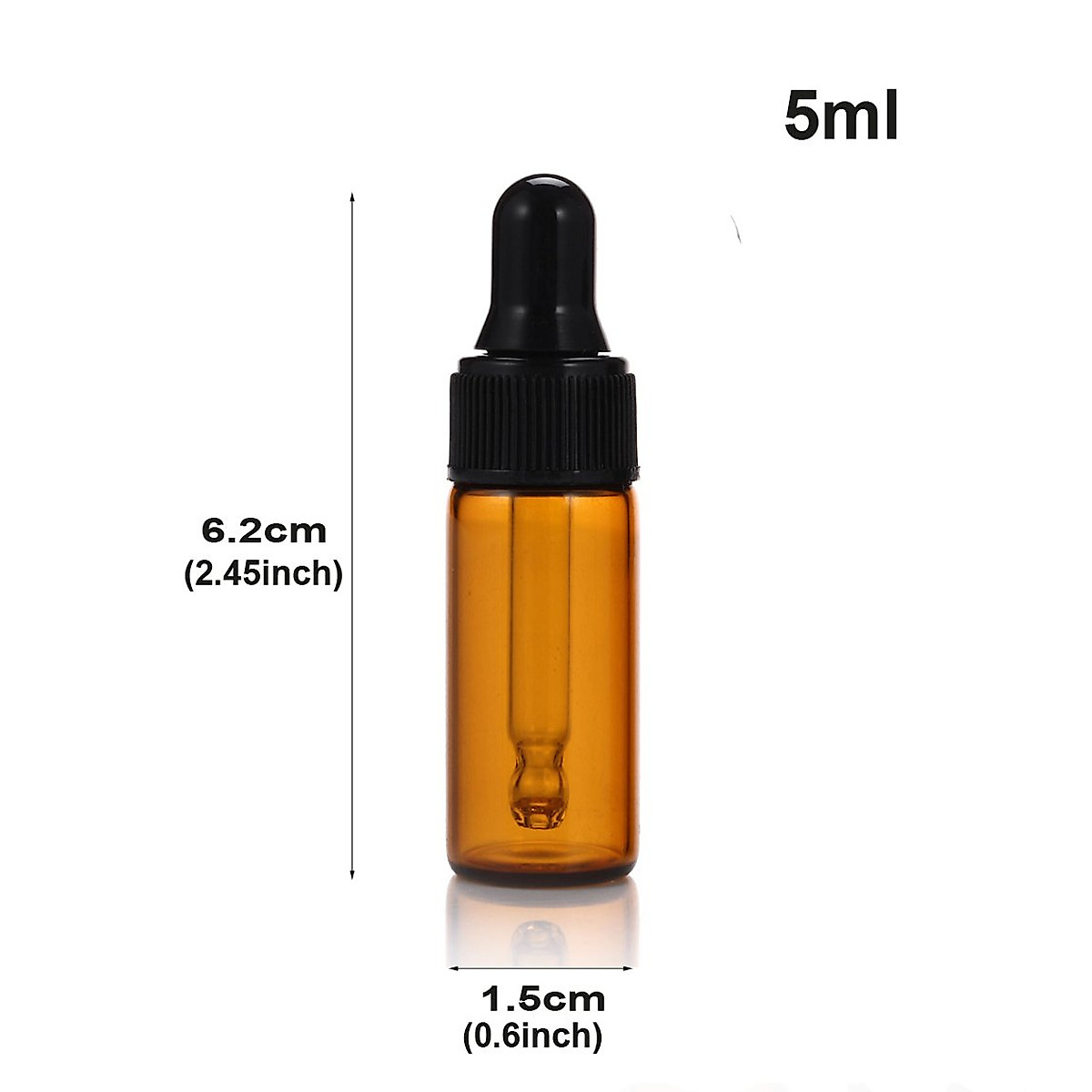 Simple-e 10pcs 5ml 1/6oz Amber Mini Glass Bottle Amber Sample Vial Small Essential Oil Bottle with Glass Eye Dropper + 1pc Glass Clean Cloth + 1pc 3ml dropper (10)