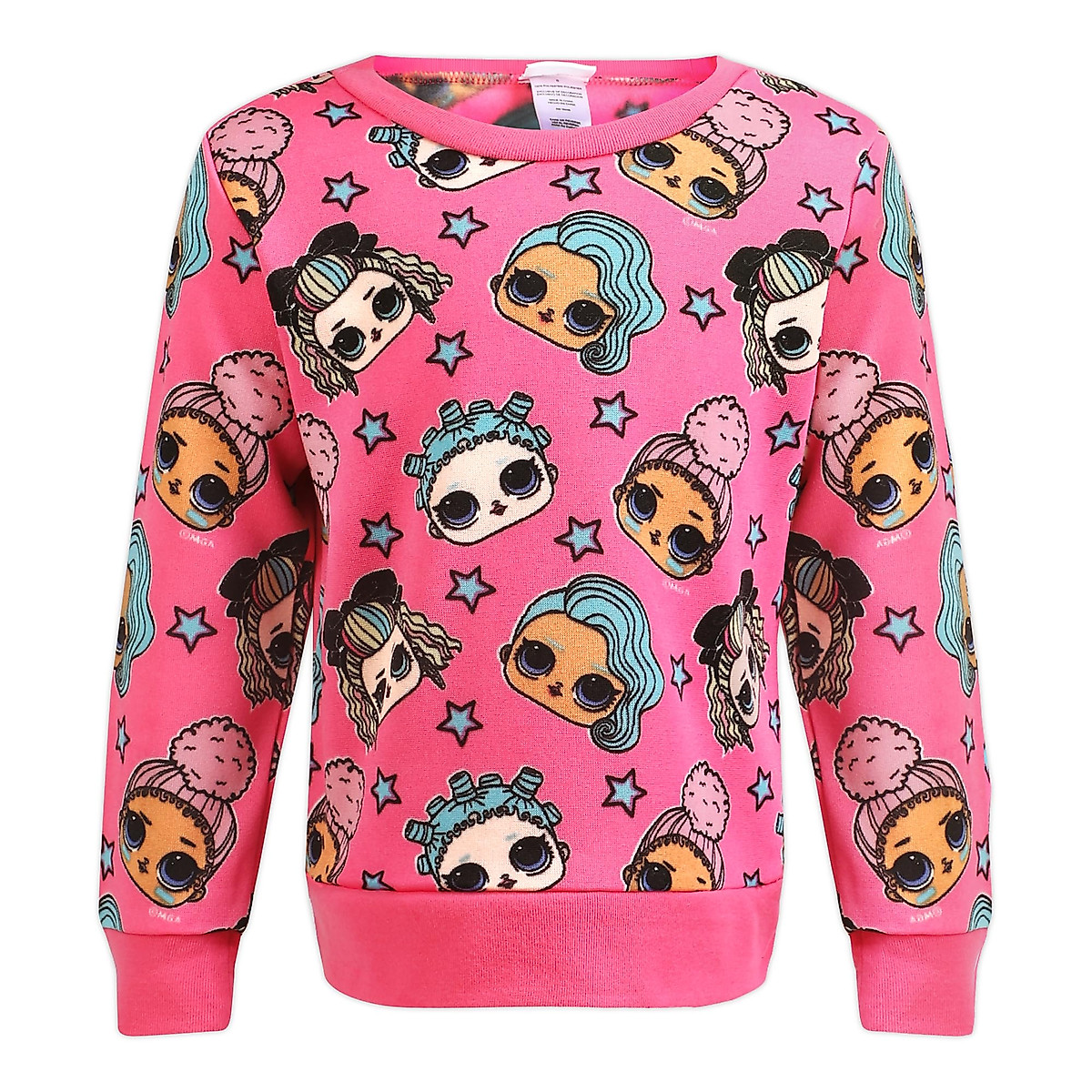 LOL Surprise Dolls Girls Sweatshirt and Jogger Set for Little and Big Girls – Pink/Black