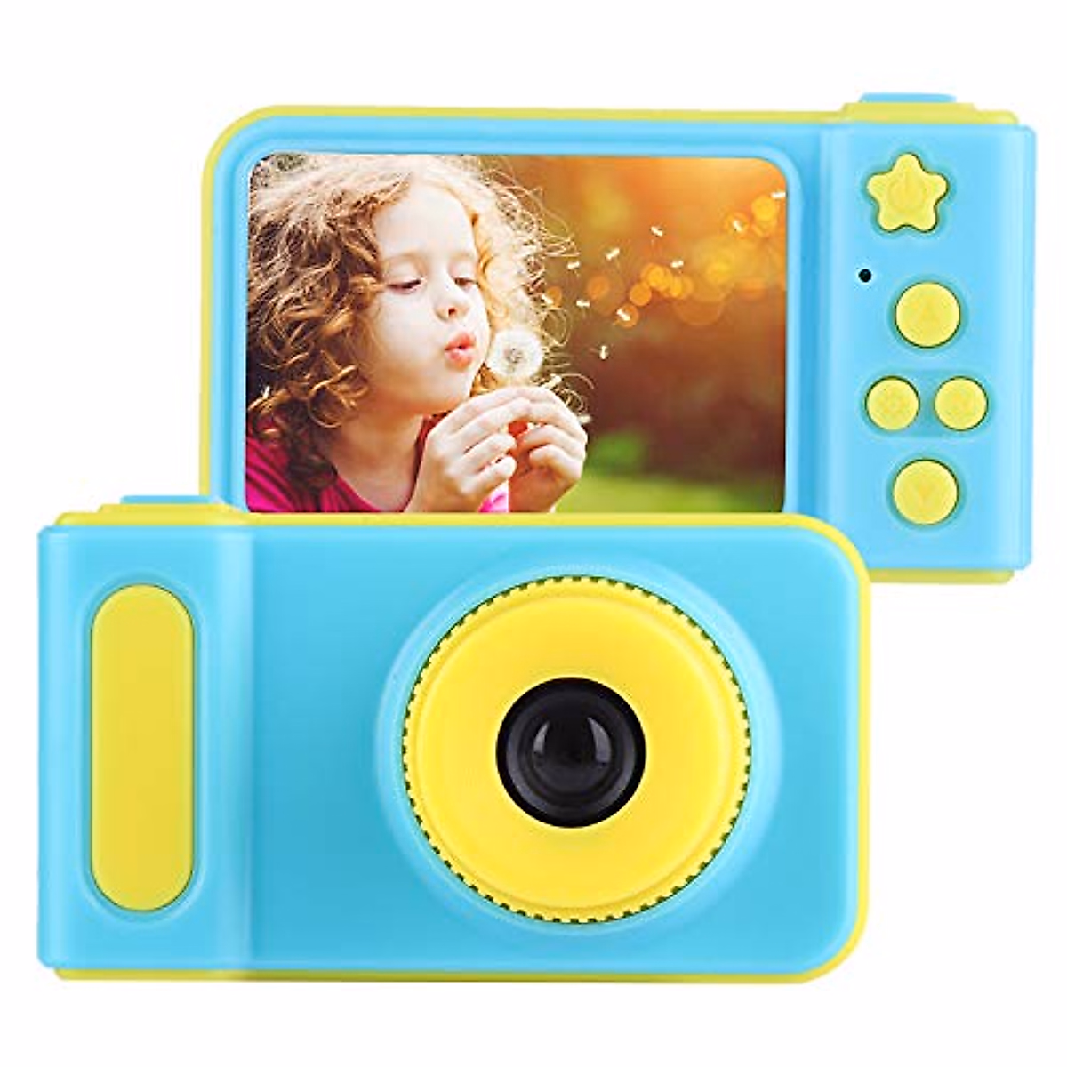 Shanrya Children Camera, Children Video Camera, 1080P Resolution HD Image Artist Photographer Traveller for Home(Blue)