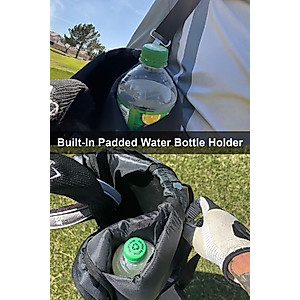 CaddyDaddy Golf Ranger Carry Sunday Range Travel Bag, Black/Silver