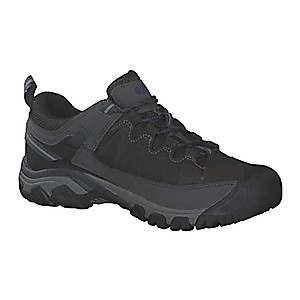 KEEN Men's Targhee 3 Low Height Waterproof Hiking Shoes, Steel Grey/Captains Blue, 10.5
