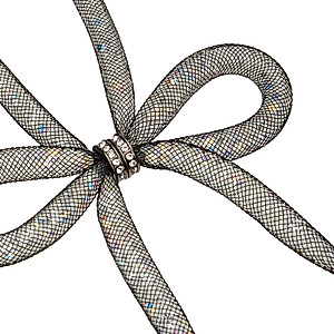 Betsey Johnson Mesh Bow Necklace, 16" + 3" Extender