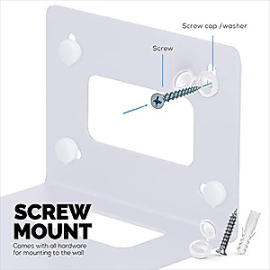 PTZ Camera Wall Mount Bracket Compatible with HuddleCam, PTZOptics, Sony, AVIPAS, AVKANS, SMTAV, FOMAKO, PRISUAL & More, Universal Holder Shelf, by Brainwavz (White)