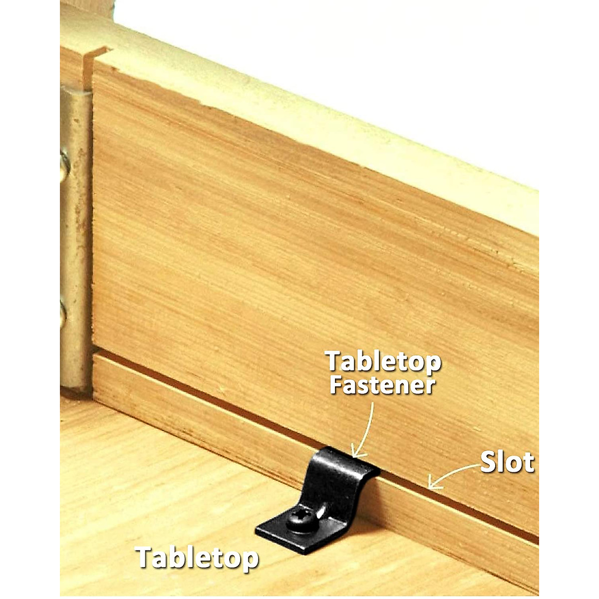 Table Top Fasteners, Z Clips for Table Tops 40 Packs (Black)