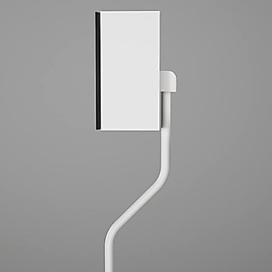 AVF Steel Speaker Floor Stands with Adjustable Height in White (Set of 2)