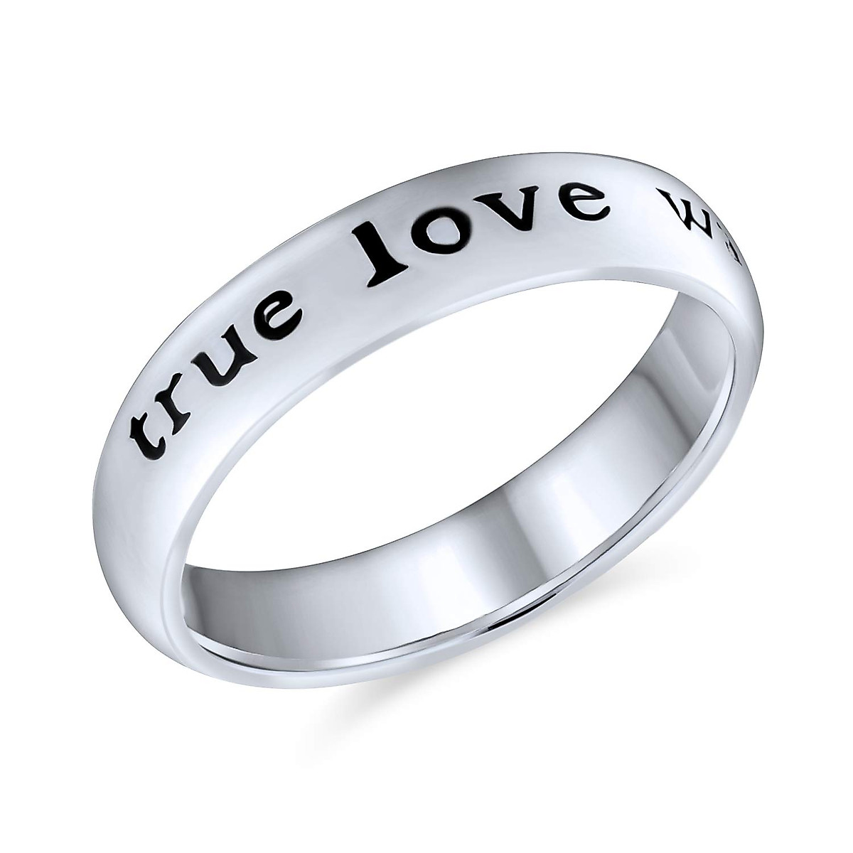 Bling Jewelry True Love Waits Sterling Silver Purity Ring,Size:5