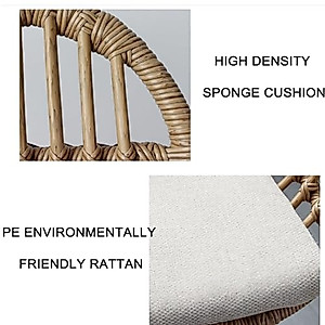 HASWEX Outdoor Patio Rocking Chair Indoor Rattan Rocker Chair, Padded Cushion Rocker Recliner Chair Suitable for Front Porch Living Room Terrace Garden Courtyard