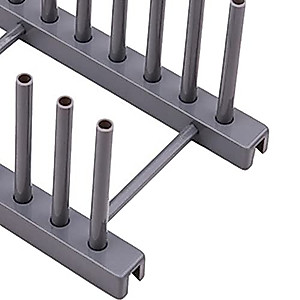 homozy Generic Plastic Bowl Lid Drying Rack Holder Drainer Storage Holder Organizer Closet , Gray