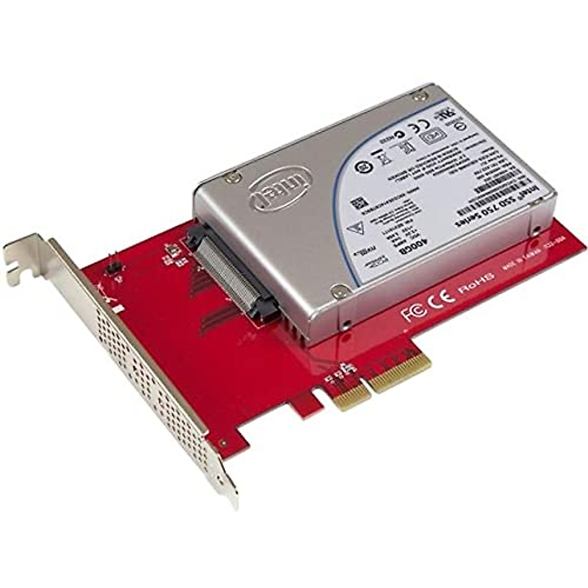 StarTech.com U.2 to PCIe Adapter - x4 PCIe - For 2.5" U.2 NVMe SSD - SFF-8639 PCIe Adapter - U.2 SSD - PCIe SSD - U.2 drive , TAA (PEX4SFF8639)