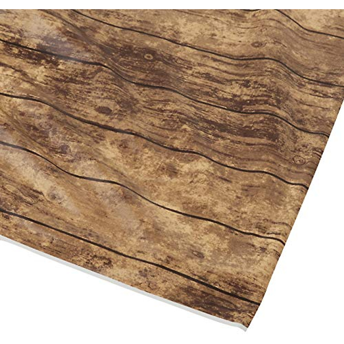 Creative Converting TABLECOVER PL 54" X 108" AOP BROWN Wood Grain Design Plastic Tablecloth, 54 x 108, Multicolor