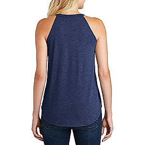 Mamacita Needs a Margarita Women's Halter Tank Top Funny Running Graphic Sleeveless Beach Tee, Navy Blue S