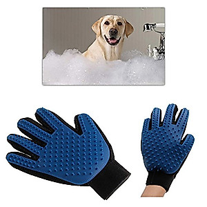 Efferre Field True Touch Deshedding Brush Glove Pet Dog Cat Gentle Efficient Massage Grooming