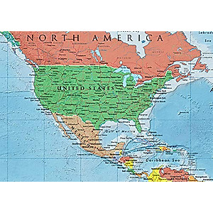 24x36 World Classic Elite Wall Map Mural Poster Laminated