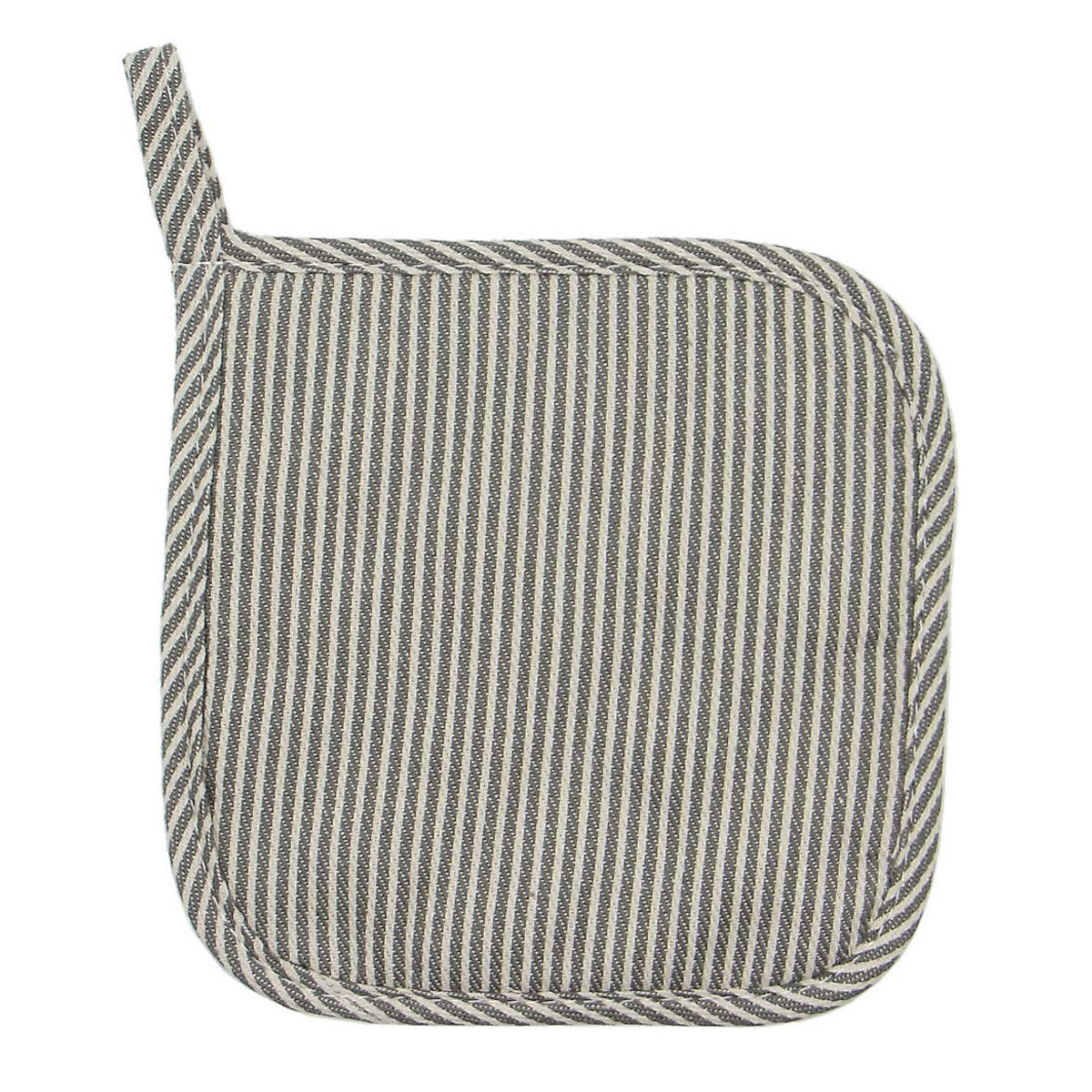 Cotton Oven Mitts and Pot Holders Set, Kitchen Quilted Oven Gloves, Hot Pan Mat Pads Set for Cooking Grilling Barbeque Baking Heat Resistant Set of 3 (3, Grey Stripes)