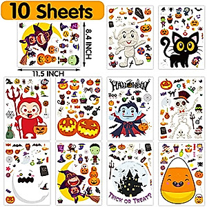 Halloween Window Clings, Cute Halloween Window Stickers, Kids Halloween Window Decals Decorations for Home Office Indoor Ourdoor Decor