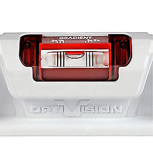Kapro - 935 Magnetic Cast Red Torpedo Level - Features Optivision, Angle Finder, and V-Groove - For Tilling, Masonry, and Construction - 10 in