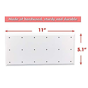 Wood Cake Pop Stand Display - 18 Hole Lollipop Holder, Candy or Sucker Stand for Dessert Table of Wedding, Shower, Birthday Party, White - Fit 5/32" (4mm) Lollipop Sticks