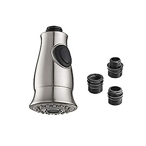 Weirun Replacement Sprayer Pull Out Tap Spray Nozzle Head for Kitchen Sink Pull-Down Faucet, Brushed Nickel