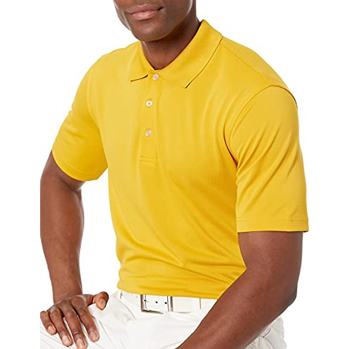 Amazon Essentials Men's Regular-Fit Quick-Dry Golf Polo Shirt (Available in Big & Tall), Golden Yellow, XX-Large