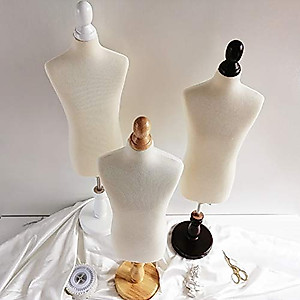 Tailors Dummy Mannequins Small Dressmakers Dummy Male, 1:2 Scale Adjustable Height, Tailor Manikins Mini Doll Dress Form Display Accessories Decoration Dressform Mannequin