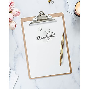 Cambond Ballpoint Pens, Guest Pen Stainless Steel Nice Pens for Guest Book Uniform Christmas Gift - Black Ink (1.0mm Medium Point), 3 Pens with 6 Extra Refills (Gold)