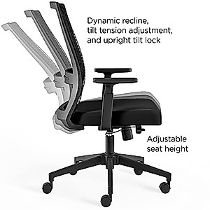 Union & Scale Prestige Marrett Fabric/Mesh Swivel Task Chair, Black, 2/Pack (Un53249-Ccvs)