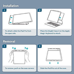 PITAKA iPad Pro 12.9 Case 5th Generation/6th Generation (2022/2021), Aramid Fiber 12.9 inch iPad Pro Case [MagEZ Case 2] Magic Keyboard Compatible Works with MagEZ Stand & Folio, Black/Grey