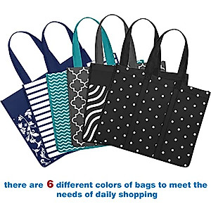 Fab totes 6 Pack Reusable Grocery Bags 35L Large Capacity Shopping Bags Heavy Duty Reusable Bags for Groceries Waterproof Tote Bags for Shopping and Picnic with Sturdy Handles
