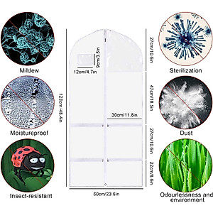 Dance Costume Garment Bag, 3 Packs Dance Garment Bag, Costume Bags For Dancers, Garment Bag for Hanging Clothes, Garment Bag for Dance Costumes,Garment Bags with Pockets for Dance