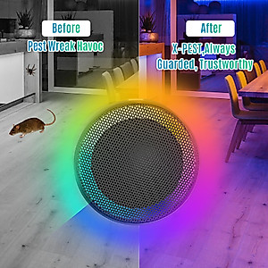 Ultrasonic Pest Repellent Indoor, Pest Control Ultrasonic Plug in 4 Packs, X-PEST Mouse Repellent-Electronic Rodent Deterrent, Efficient Pest Control for Fly Insect/Mice/Rat/Roach/Bug/Spider