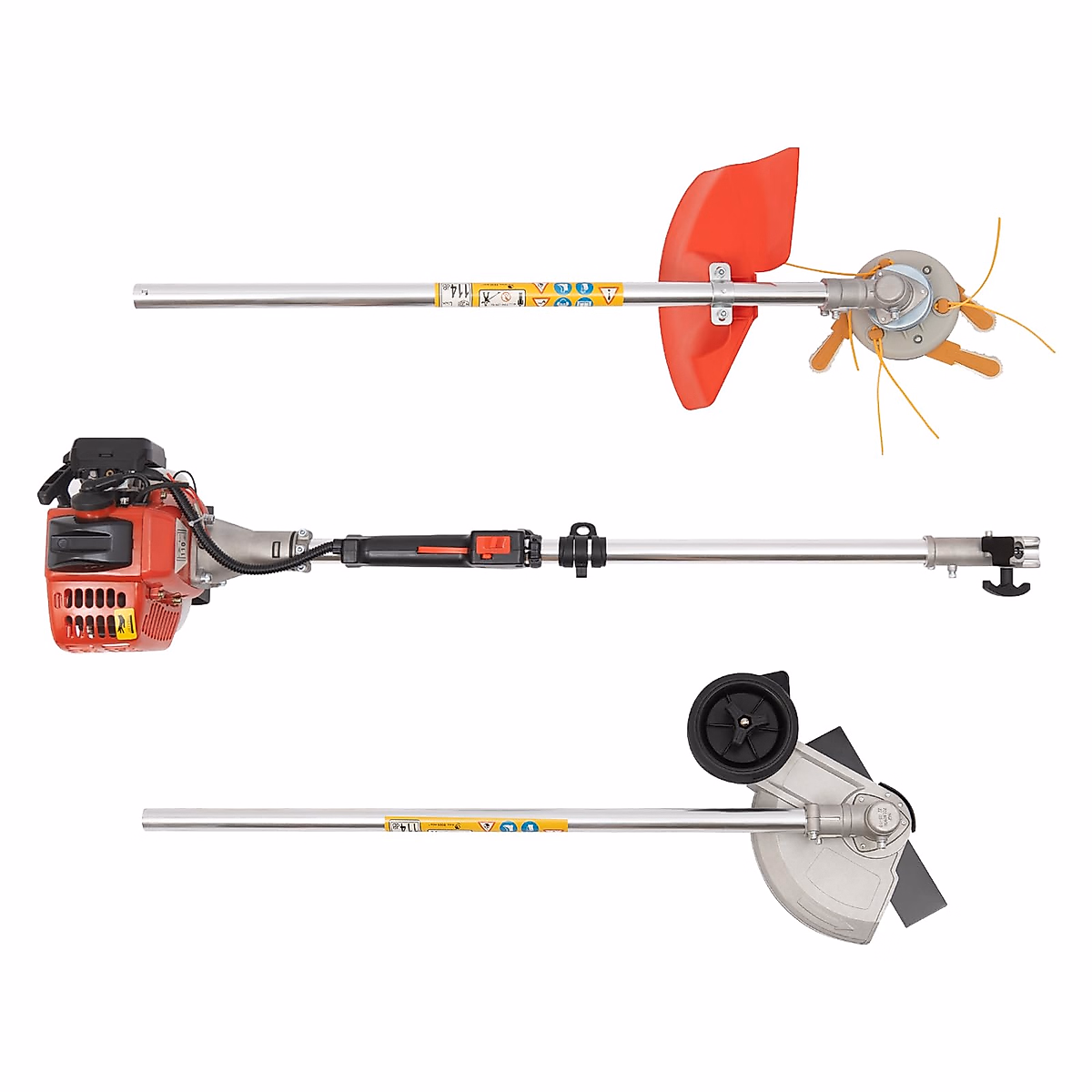 Guaopom 26cc Gasoline Power Weed Wacker, 2-Stroke Single-Cylinder Air-Cooled Handheld Weed Whacker, Lawn Edger 2T Head with Rollers Grass Trimmer Tools for Home Gardeb Yard Patio Park Agriculture