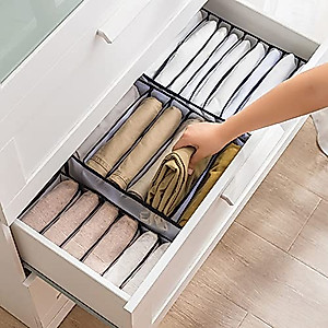 Wardrobe Clothes Organizer for Folded Clothes,Pants, Storage Container Closet Organizers and Storage , Drawer Organizers for Pants Jeans Shirt Skirt Leggings Women