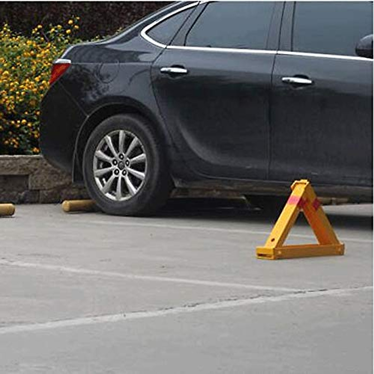 SEFAX Folding Parking Barrier Removable Parking Space Lock Security Pile Parking Lock Car Parking Place Lock Fixed Parking Space Lock (Size : No Lock)