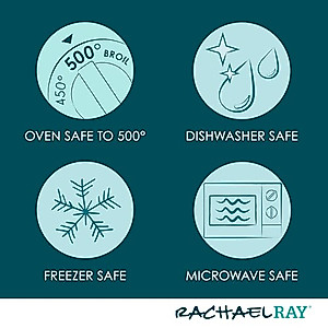 Rachael Ray Solid Glaze Ceramics Bakeware / Lasagna Pan / Baker, Rectangle - 9 Inch x 12 Inch, Red