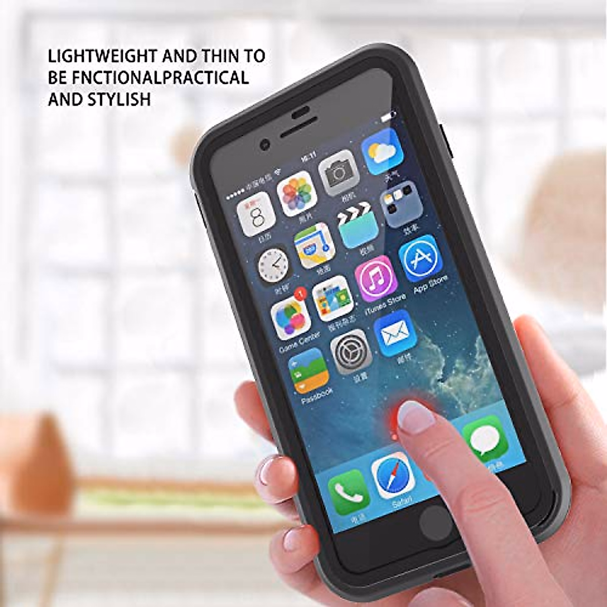 ImpactStrong iPhone 7 Plus/iPhone 8 Plus Case, Ultra Protective Case with Built-in Clear Screen Protector Full Body Cover for iPhone 7 Plus/iPhone 8 Plus (Black)