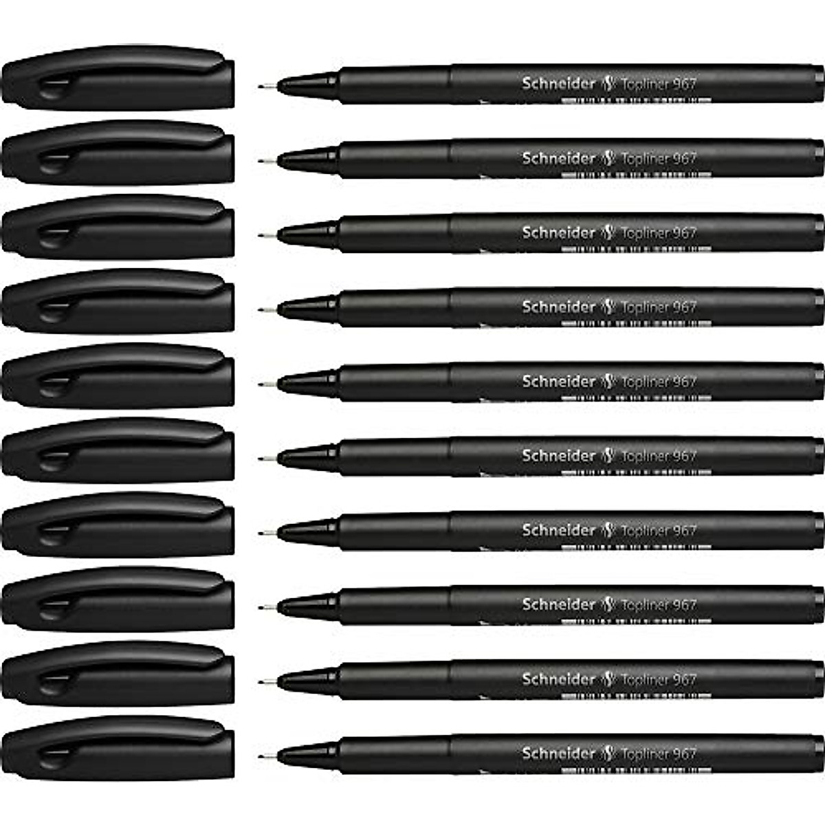 Schneider Topliner 967 Fineliner 0.4mm, Box of 10, Black (9671)