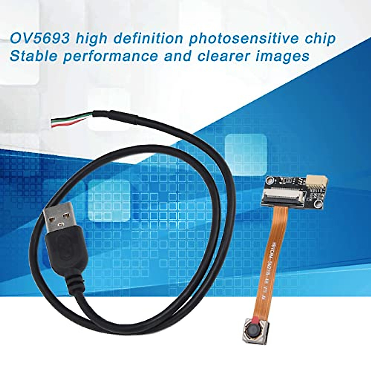 Tefola Autofocus Camera Module, USB Camera Module, HD 5MP Mini USB2.0 Webcam Board for Android HBVCAM‑5M2118AF110‑48 V11
