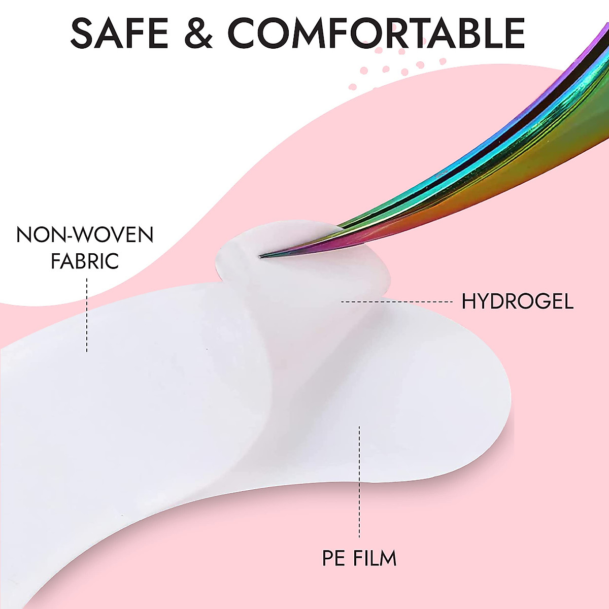 3D Beauty Biogel Eye Pads For Eyelash Extension, Under Eye Pads Eyelash Extension Supplies - 15 Sheets (30 Pairs)