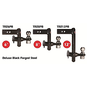 Trimax TRZ8PB Black 8" Powder Coat Drop Hitch