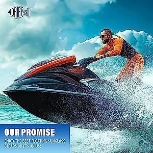 DriftFish Floating Sunglass Strap | Adjustable Glasses Retainer Float, Black