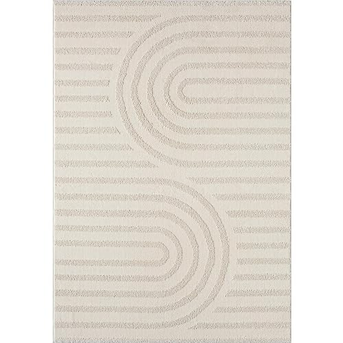 LUXE WEAVERS Modern Geometric Cream 8x10 Area Rug