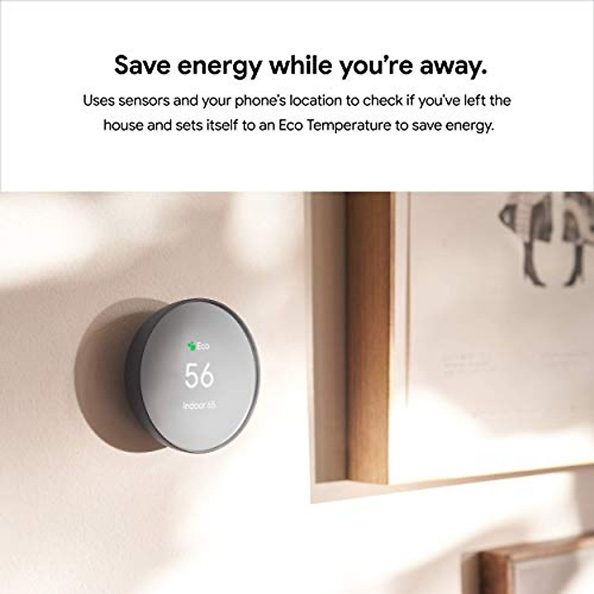 Google Nest Thermostat - Smart Thermostat for Home - Programmable Wifi Thermostat - Charcoal